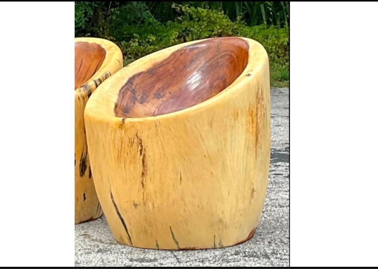 Show Pony | Carved Wood Stools - a pair – Living with Ivey
