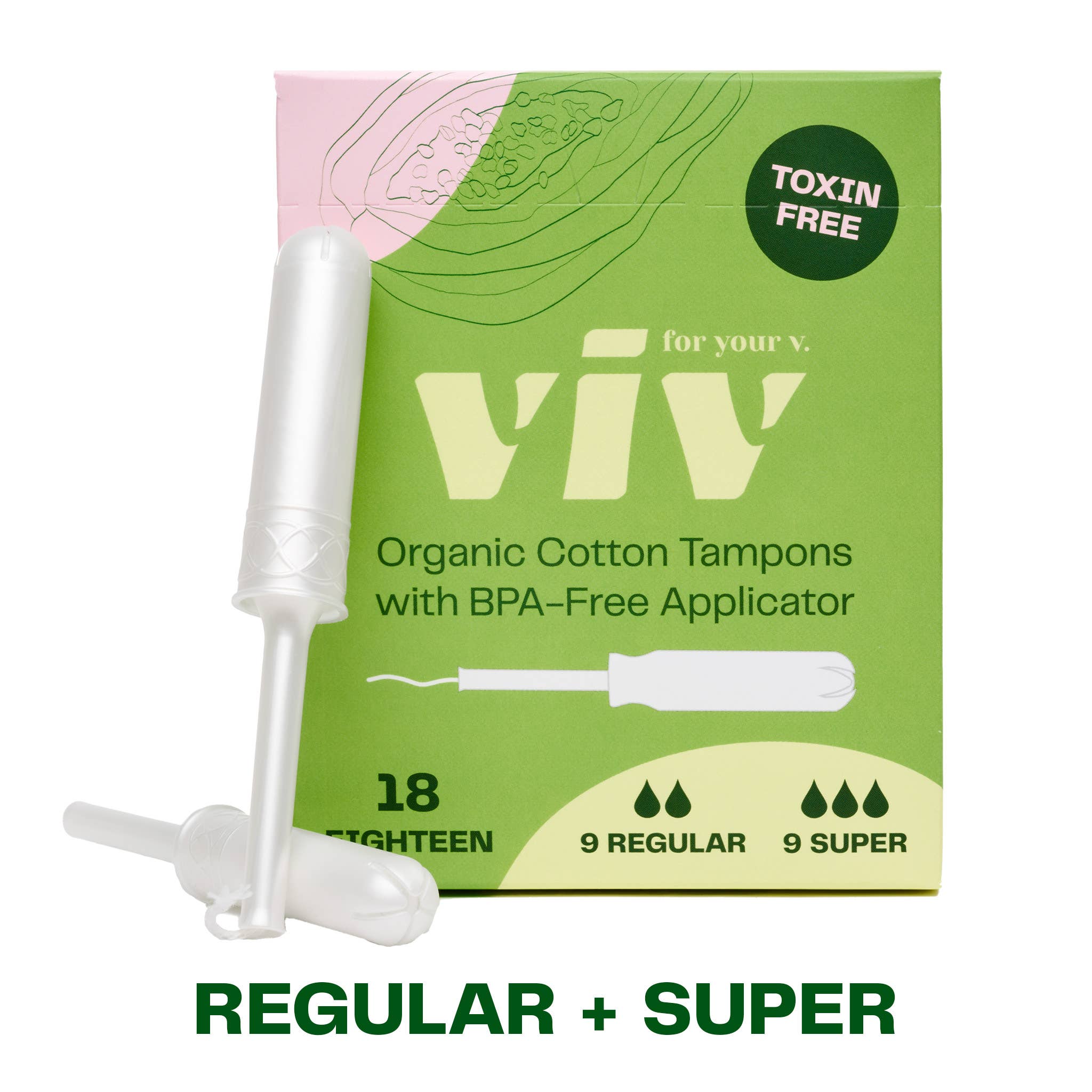 Viv Organic Cotton Tampons | Regular – Living with Ivey